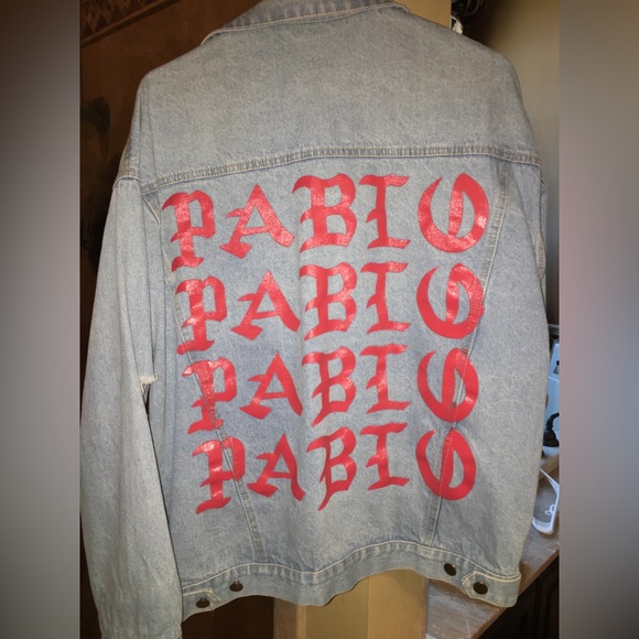 custom | Jackets & Coats | Custom Made Pablo Kanye West Denim Jean ...